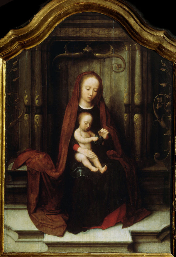 The Virgin and Child Enthroned, 16th century posters & prints by Adriaen Isenbrandt