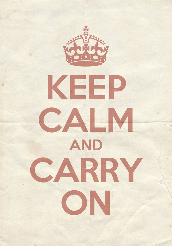 Keep Calm And Carry On Poster in Red Earth Vintage Reversed posters ...