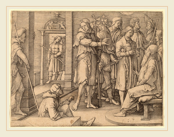 Joseph Interprets His Dream to Jacob, 1512 posters & prints by Lucas van Leyden