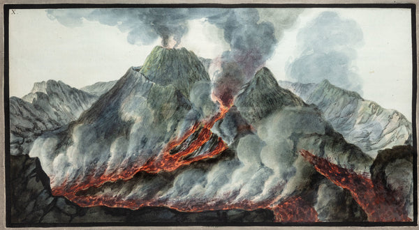 Crater of Mount Vesuvius posters & prints by Pietro Fabris