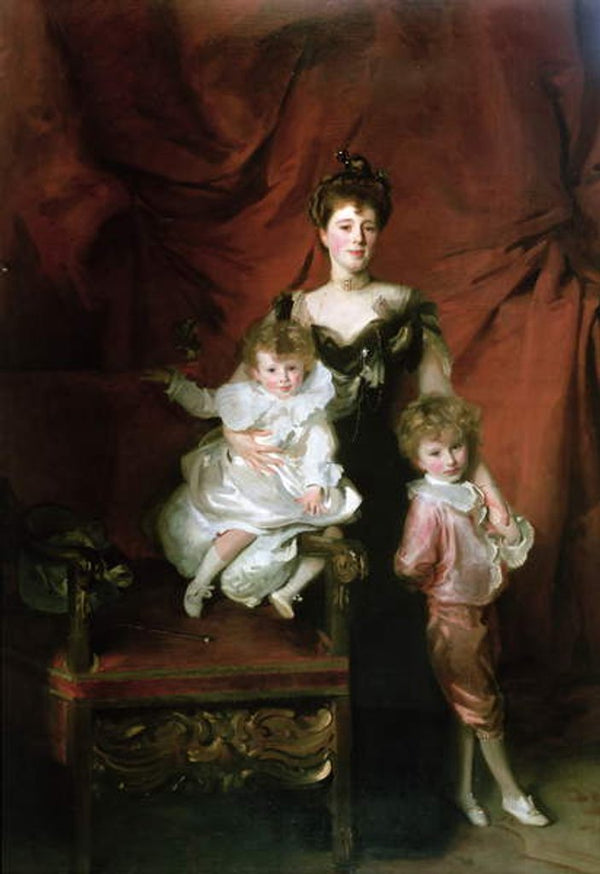 Mrs William Marshall Cazalet and two of her children, Edward and Victor ...