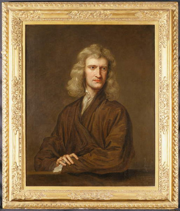 Portrait of Sir Isaac Newton, the Great Philosopher, Mathematician and ...