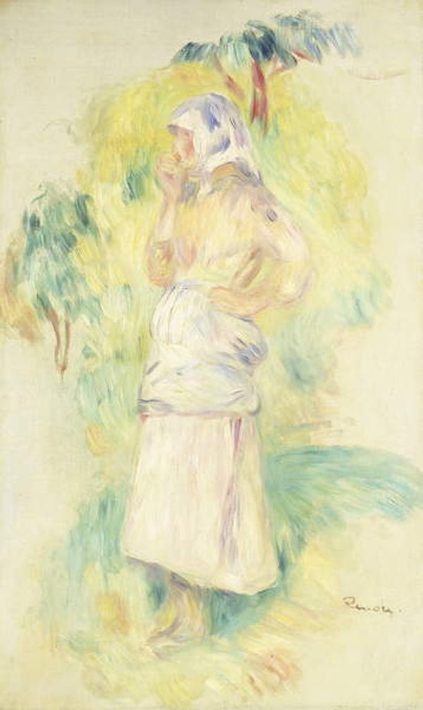 Young Peasant Eating an Apple posters & prints by Pierre Auguste Renoir