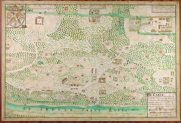 Map of Fort Rosalie des Natchez, Louisiana posters & prints by French ...