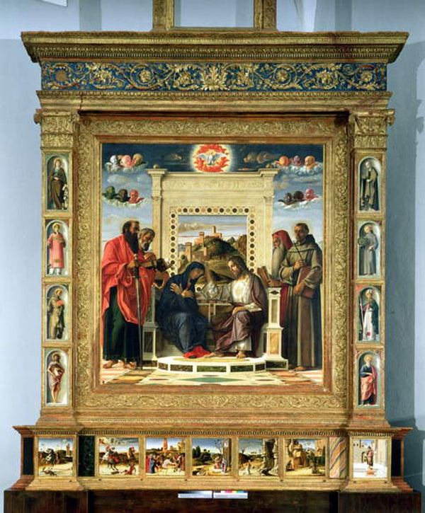 Coronation of the Virgin with SS. Paul, Peter, Jerome and Francis of ...