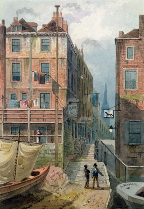 Hungerford Stairs, c.1810 posters & prints by George Shepherd