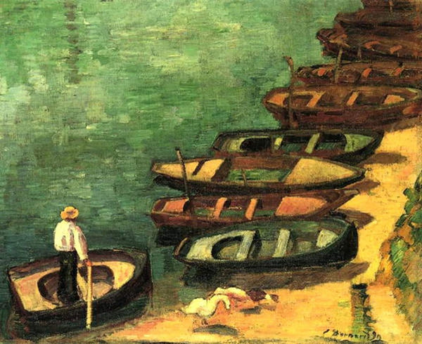 Boats at Pont-Aven, Brittany, 1890 posters & prints by Emile Bernard