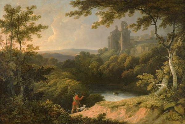 Ruins of Rosslyn Castle, Midlothian, 1810 posters & prints by George Arnald