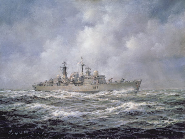 H.M.S. Exeter, Type 42 Destroyer, 1990 posters & prints by Richard Willis