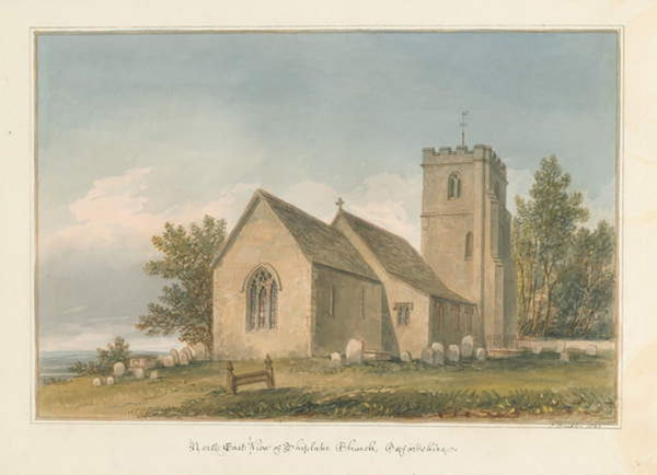 Oxfordshire - Shiplake Church, 1830 posters & prints by John Buckler