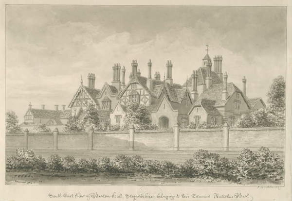 Barton under Needwood - 'Barton Hall' : sepia drawing, 1839 posters ...