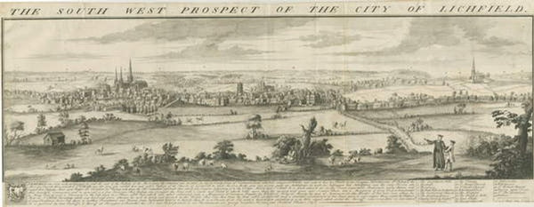Lichfield - South West Prospect: engraving, 1732 posters & prints by ...