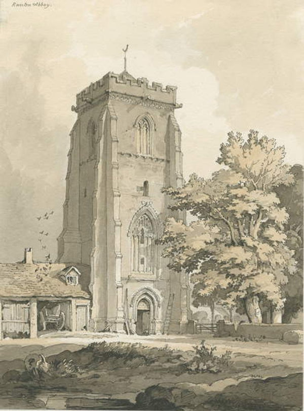 Ranton Abbey [Priory]: pen and wash drawing, nd [?1838] posters ...