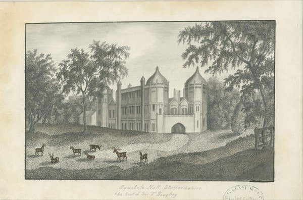 Forton - Aqualate Hall: pencil drawing, nd [19th cent] posters & prints ...