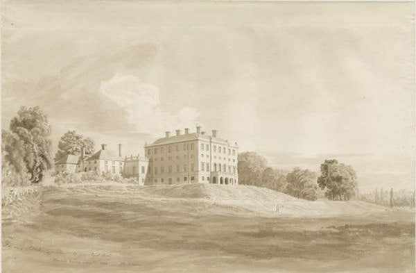 Patshull House: sepia wash drawing, Aug 1820 posters & prints by ...