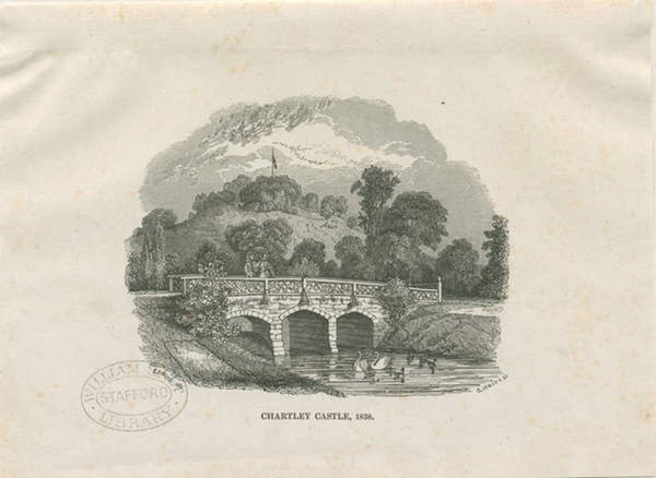 Chartley Castle [Hall]: woodcut engraving, 1838 posters & prints by ...