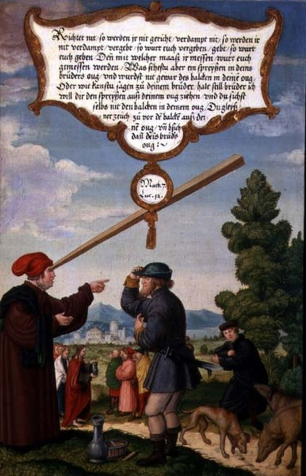 Why note the splinter in your brother's eye, and fail to see the plank ...