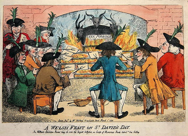 A Welsh Feast on St. David's Day, 1790 posters & prints by English School