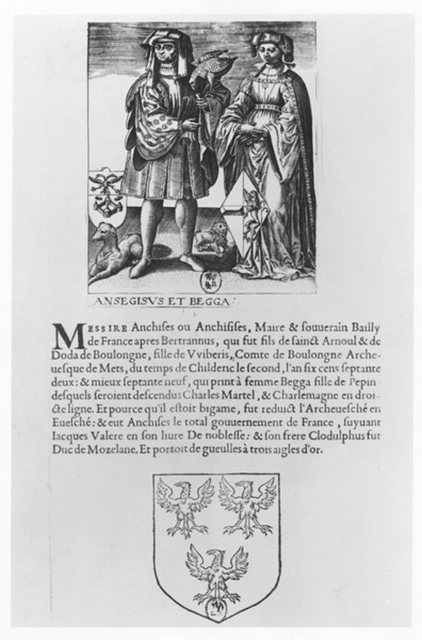 Ansegisel and his wife Begga posters & prints by School French