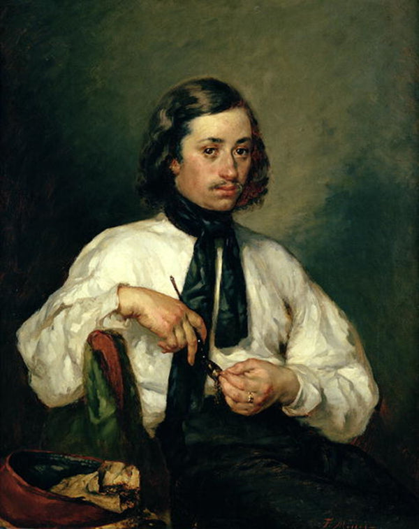 Portrait of Armand Ono, known as The Man with the Pipe, 1843 posters ...