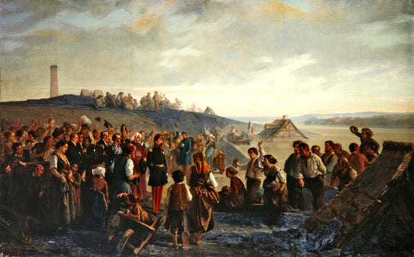 Napoleon III visiting the slate quarries of Angers, 1856 posters ...
