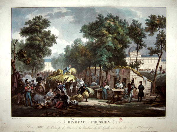 Prussian soldiers bivouacking in the Champs de Mars, Paris in 1871 ...
