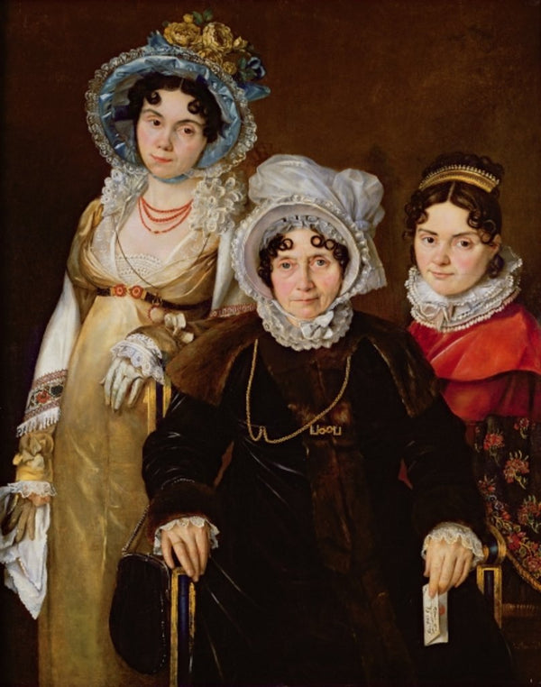 Portrait of Madame de Tangry and her Daughters, after 1816 posters ...