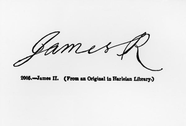 Reproduction of the signature of James II posters & prints by Anonymous