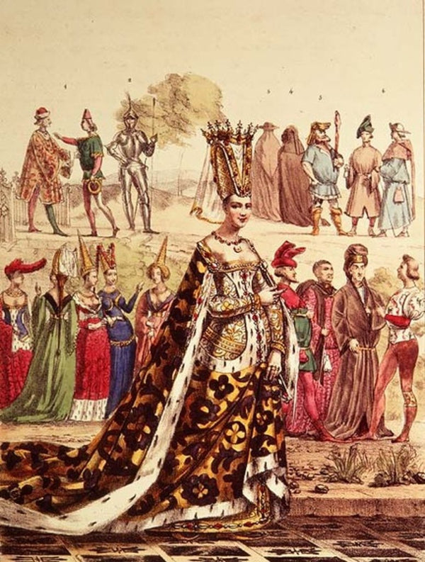 15th century fashion on nobles from the court of Charles VI of France ...