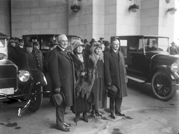 Warren G. Harding, Florence Harding, Grace Coolidge, and Calvin ...