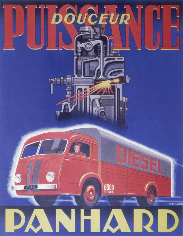 Poster advertising Panhard, 1948 posters & prints by Unknown
