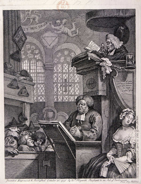 The sleeping congregation posters & prints by William Hogarth