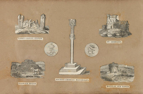 Various landmarks around the Isle of Man including the ancient Cross of ...