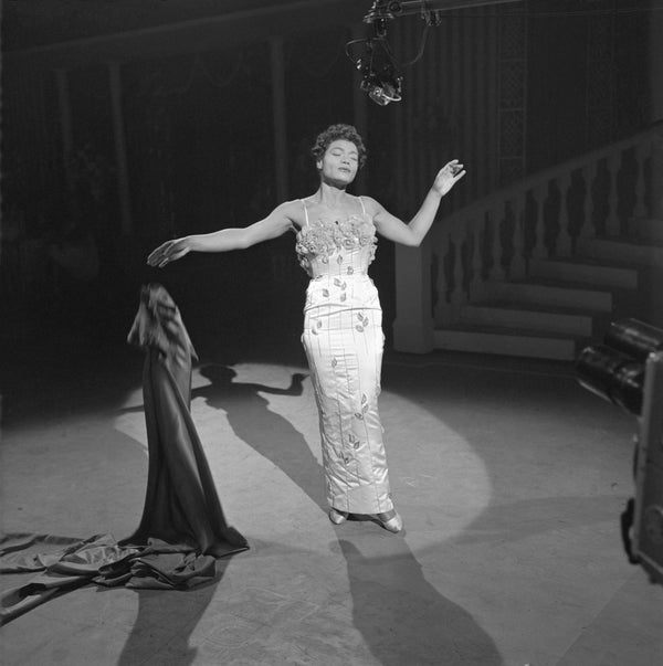 Eartha Kitt on a TV show at Wood Green Empire posters & prints by Harry ...