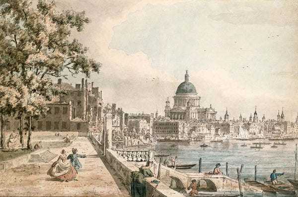 St Paul's Cathedral from the terrace of Old Somerset House posters ...