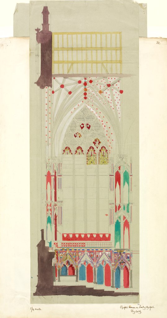 Ely Cathedral, elevation of Chapter House posters & prints by William ...