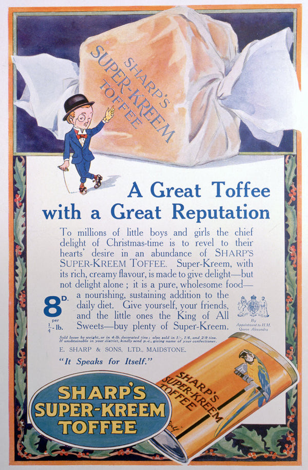 Advert for Sharp's Super-Kreem Toffee posters & prints by Anonymous