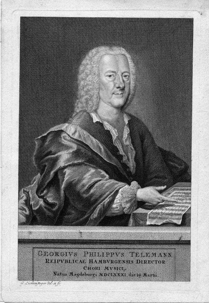Portrait of Georg Philipp Telemann posters & prints by Georg Lichtensteger