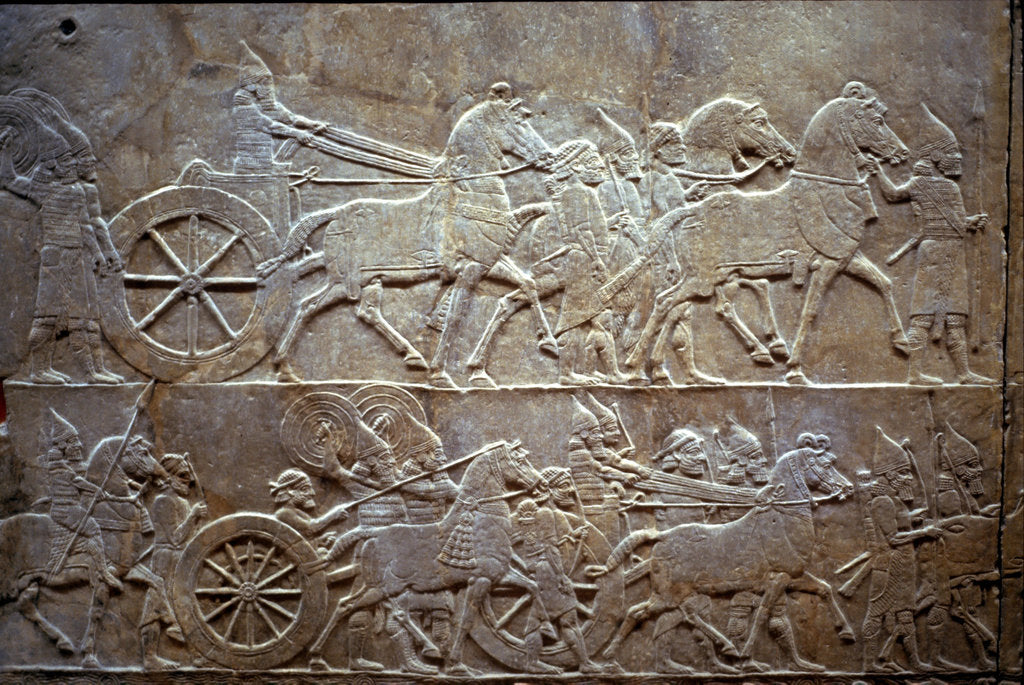 Ashurbanipal at the Battle of Til-Tuba, 650-620 BC posters & prints by ...