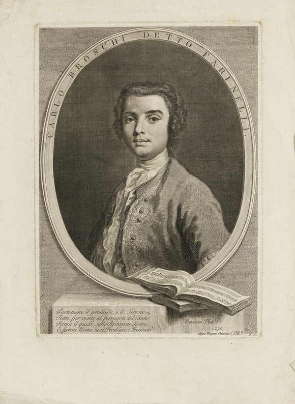Portrait of the singer Farinelli (Carlo Broschi), 1735 posters & prints ...