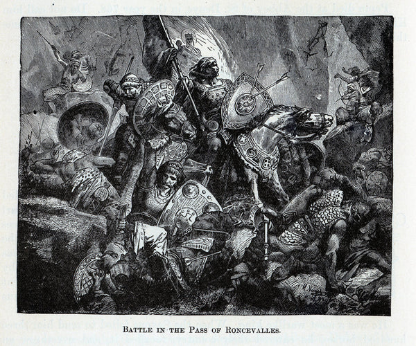 The Battle of Roncevaux Pass, 1882 posters & prints by Anonymous