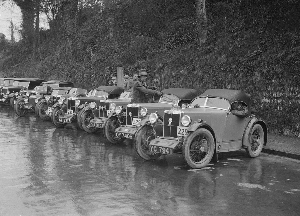 MG M types at the MCC Lands End Trial, Launceston, Cornwall, 1930 ...