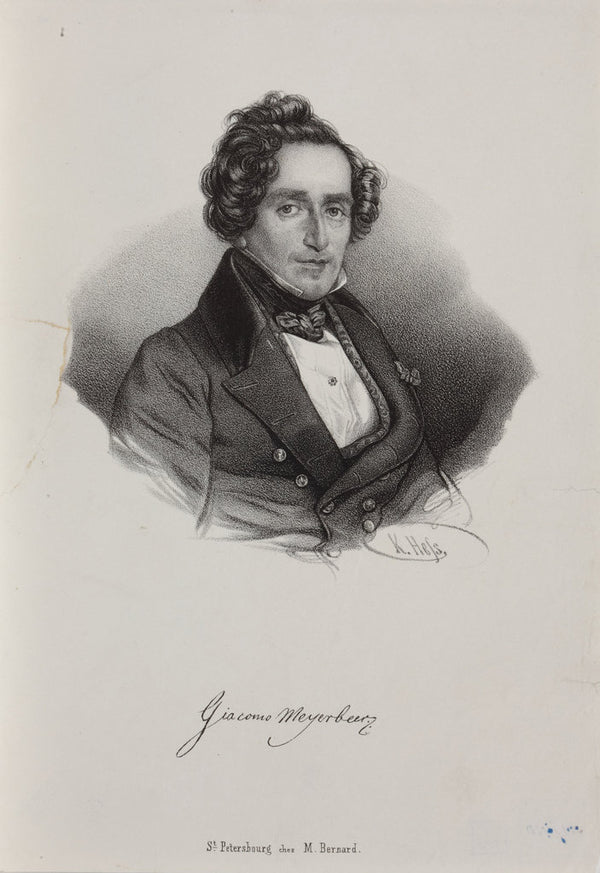 Portrait of the composer Giacomo Meyerbeer, 1830s posters & prints by ...