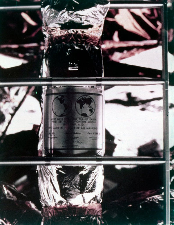 Plaque left on the Moon, Apollo II mission, July 1969 posters & prints ...