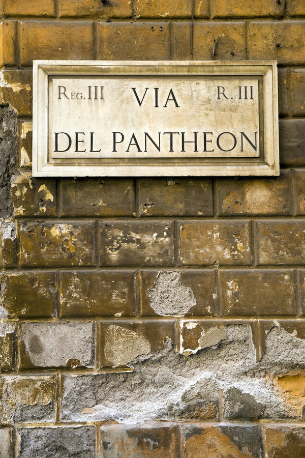 Sign for the Pantheon in Rome posters & prints by Corbis