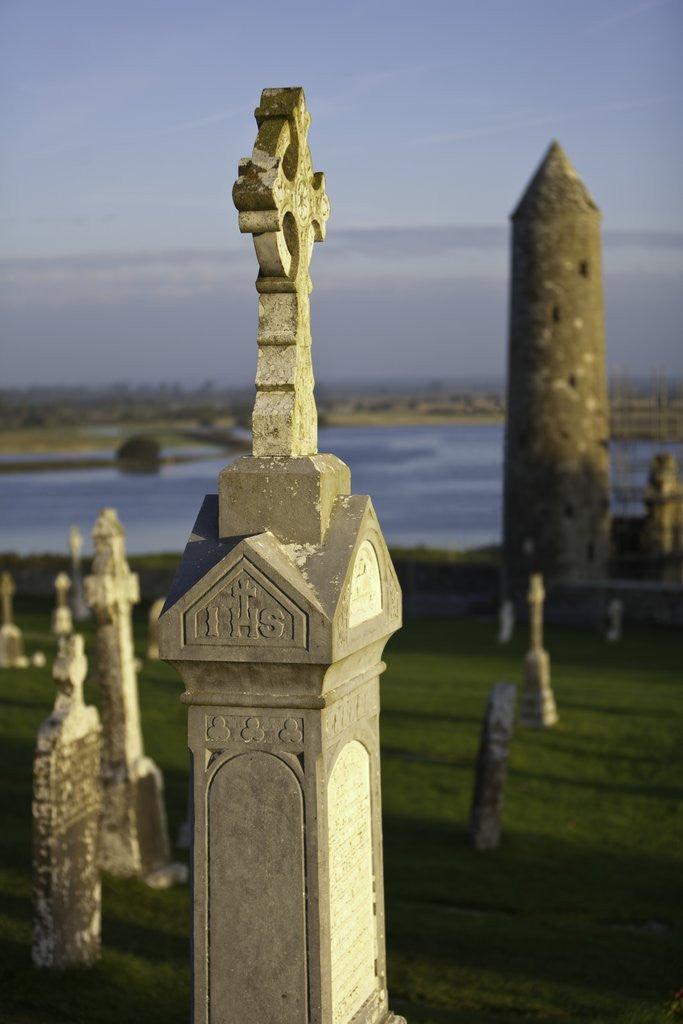 Gravestones at Clonmacnoise monastery posters & prints by Anonymous