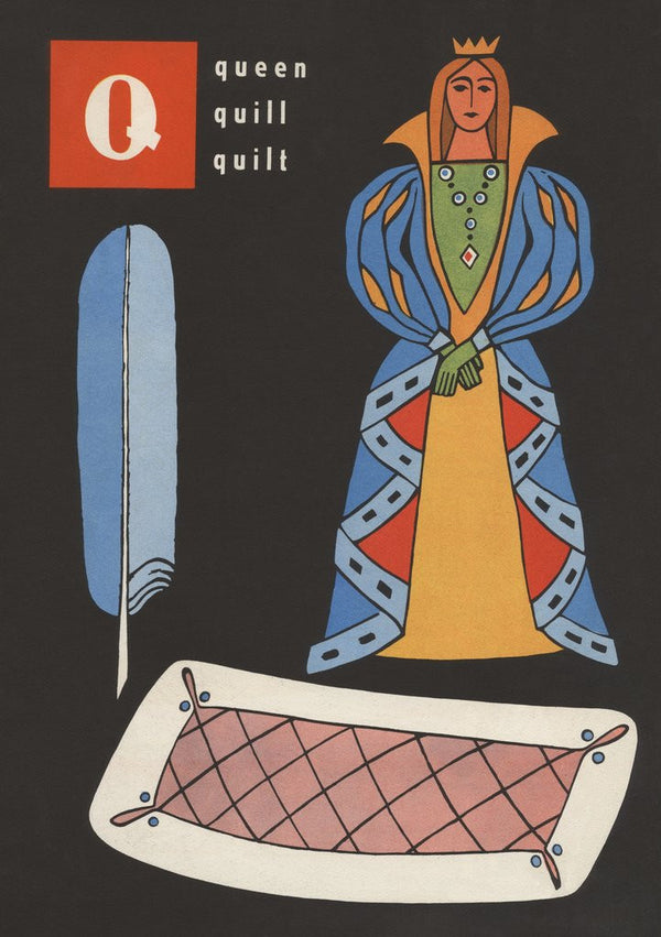 Q is for queen quill quilt posters & prints by Corbis