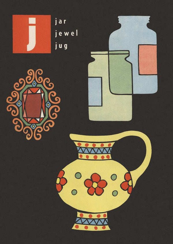 J is for jar jewel jug posters & prints by Anonymous
