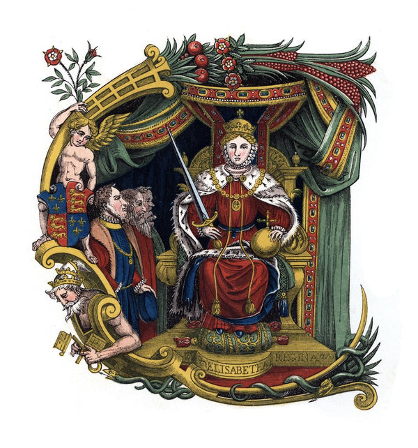 Initial letter 'C' with Queen Elizabeth I posters & prints by Anonymous