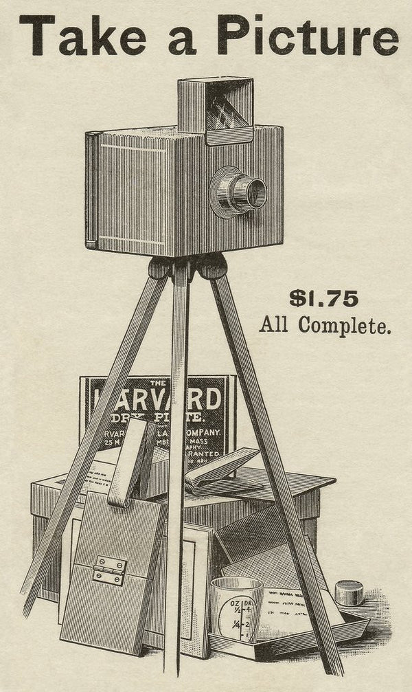 Victorian advertisement for Harvard camera posters & prints by Anonymous